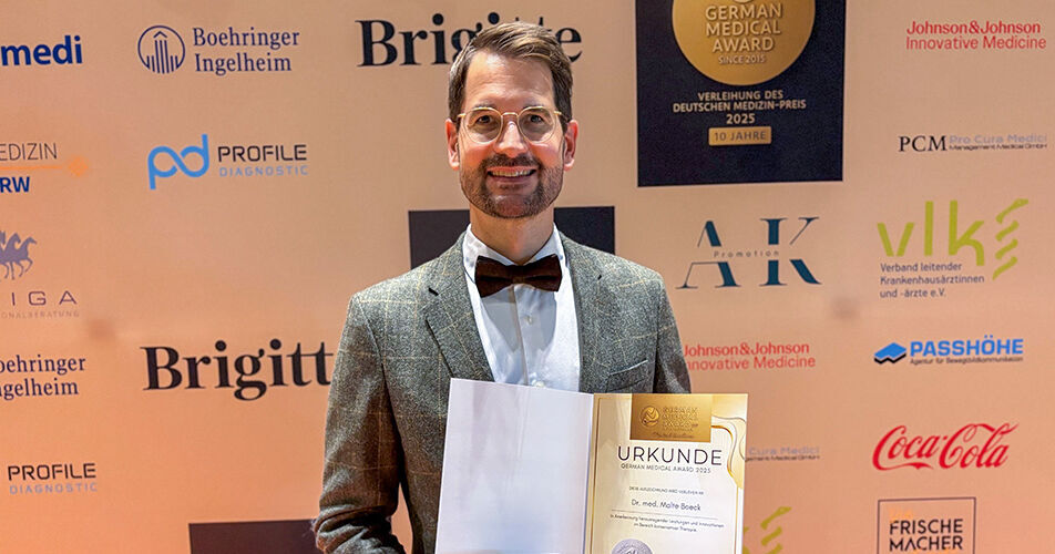 Dr. Malte Boeck mit dem German Medical Award ausgezeichnet